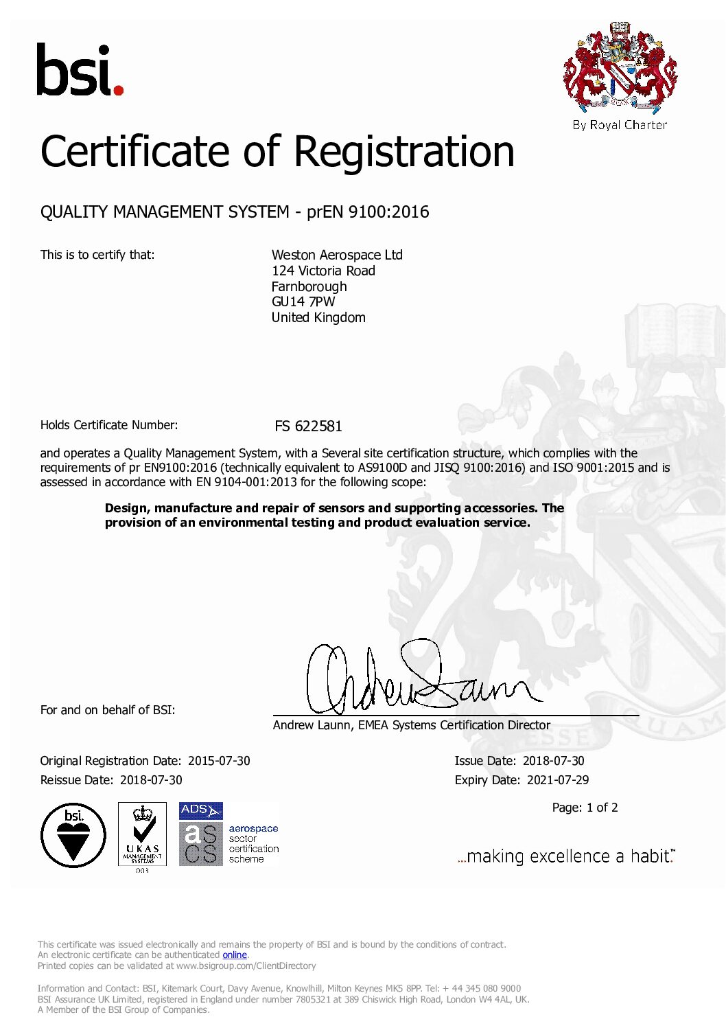 en 9100 version 2016